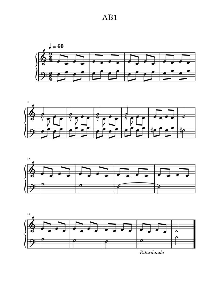 AB 1 01 - Ancelin Bonnet Sheet music for Piano (Solo) Easy | Musescore.com