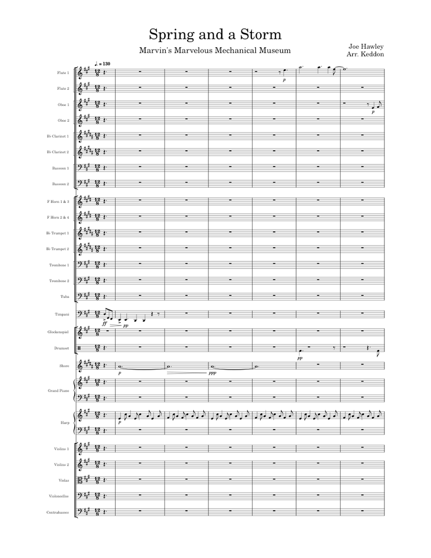 Spring and a storm – Tally Hall Sheet Music for Piano, Trombone, Tuba ...