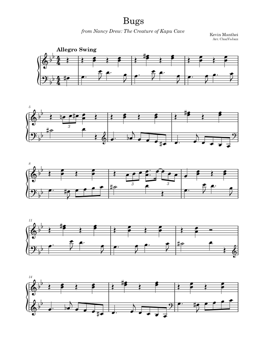 Bugs Sheet music for Piano (Solo) Easy | Musescore.com