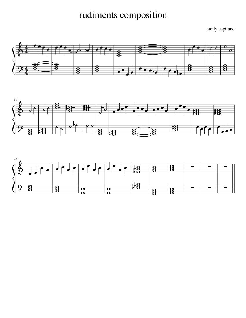 rudiments_composition Sheet music for Piano (Solo) Easy | Musescore.com
