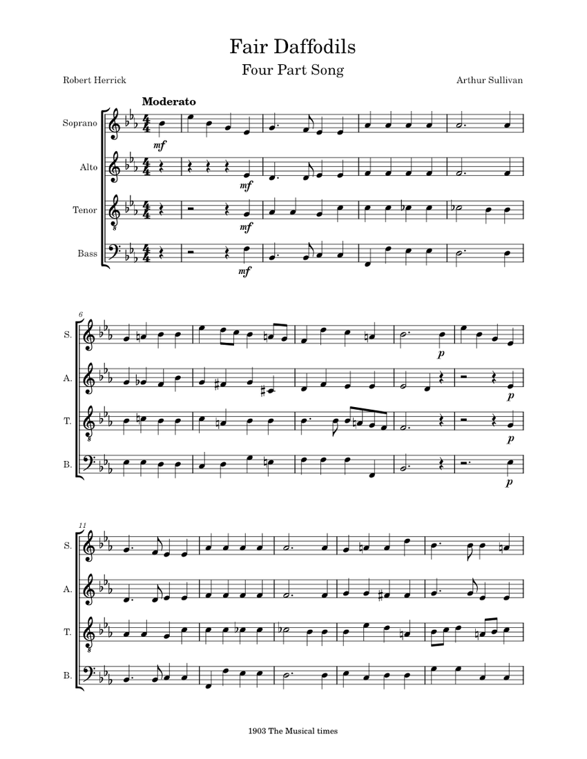 Fair daffodils – Arthur Sullivan 2022 08 22 ph mFair Daffodils SATB ...