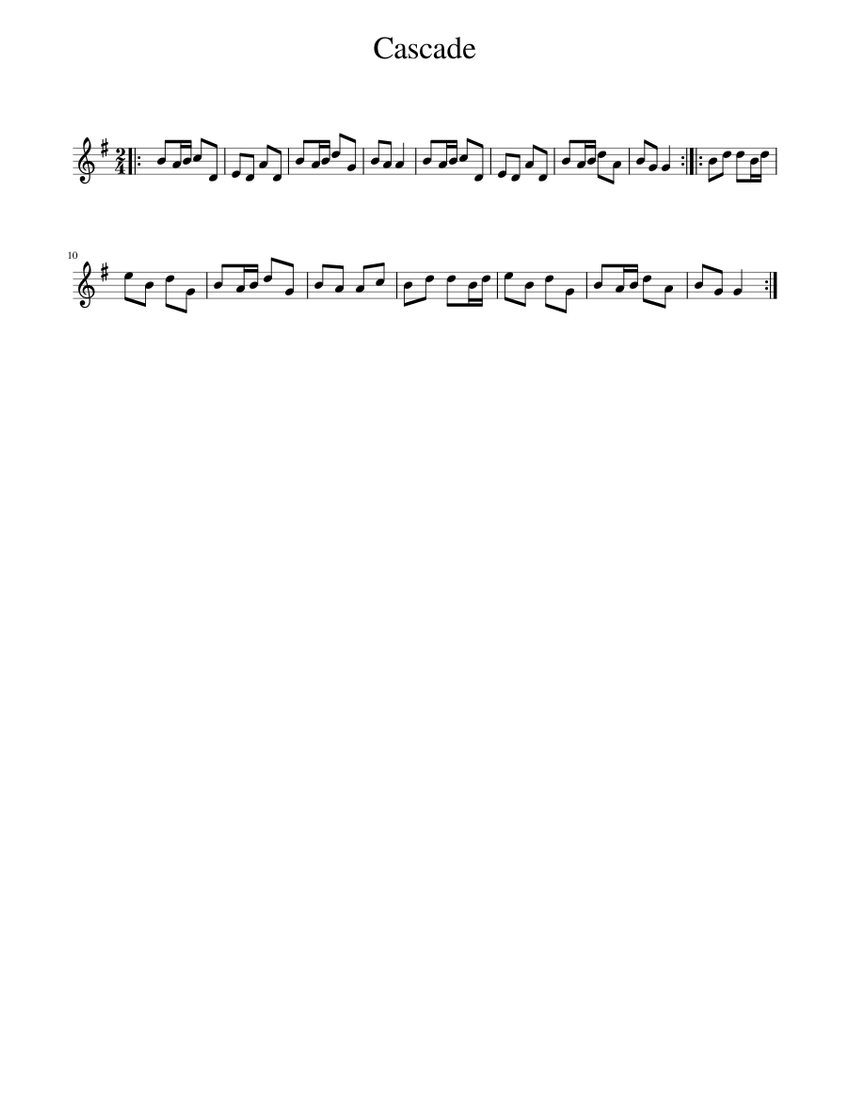 Cascade Sheet music for Piano (Solo) Easy | Musescore.com