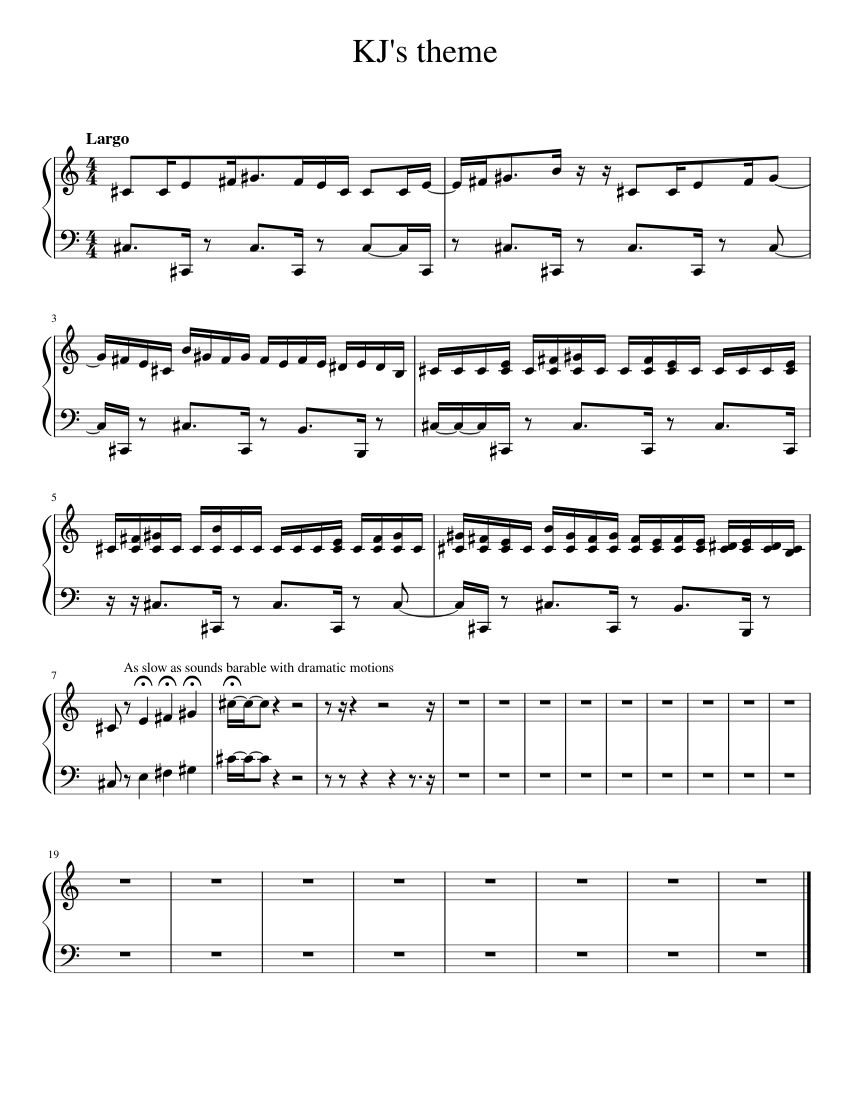 KJ's theme Sheet Music for Piano (Solo) Easy | MuseScore.com