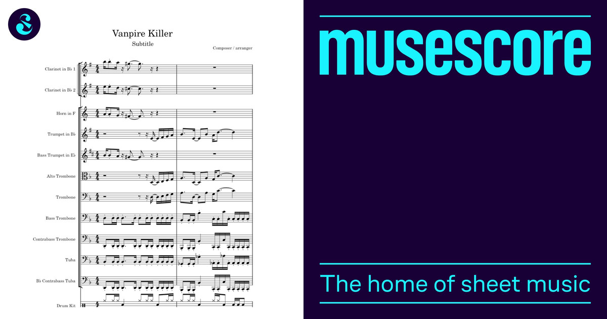 Vampire Killer (Castlevania) Sheet music for Trombone, Tuba, French ...
