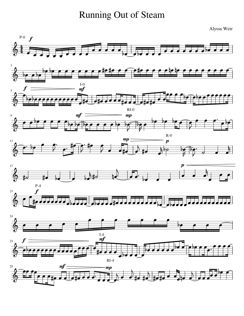 Running Out of Steam Score Sheet Music For Piano Solo Musescore running-out-of-steam-score-sheet-music-for-piano-solo-musescore