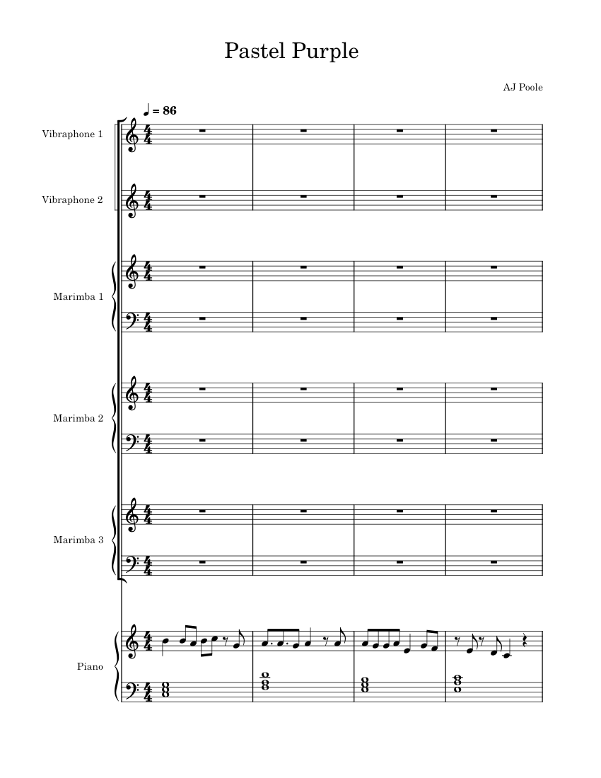 Pastel Purple – Aeden Alvarez Pastel Purple Sheet music for Piano ...