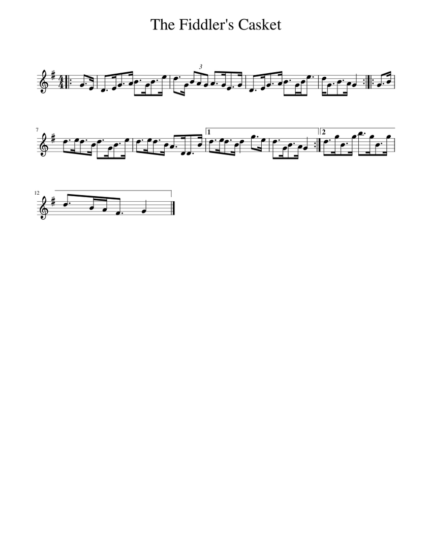 The Fiddler's Casket - piano tutorial