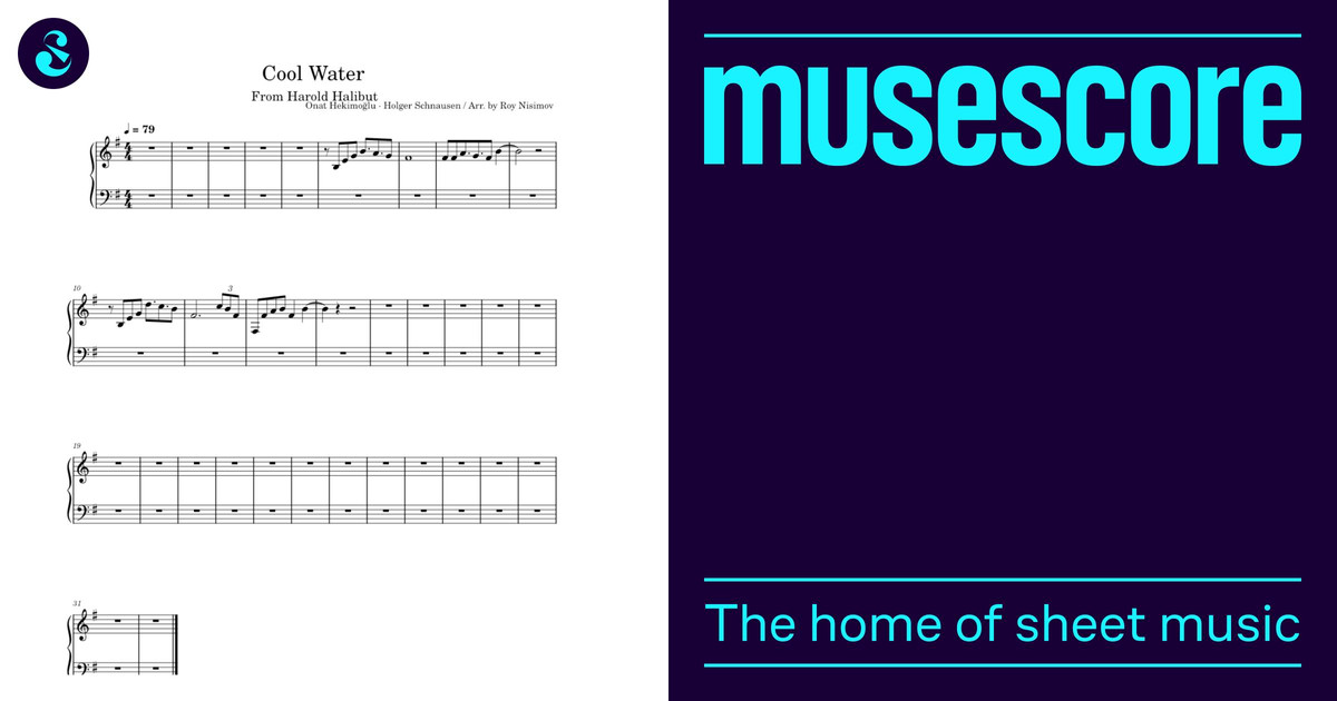 Cool Water (Menu Theme) – Onat Hekimoğlu, Holger Schnausen Sheet Music ...