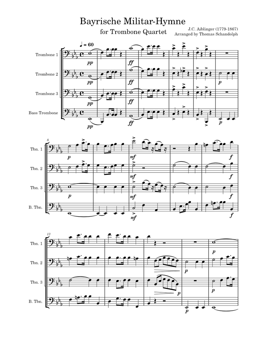 Bayerische Militär-Hymne – Johann Kaspar Aiblinger Bayerische Militär ...