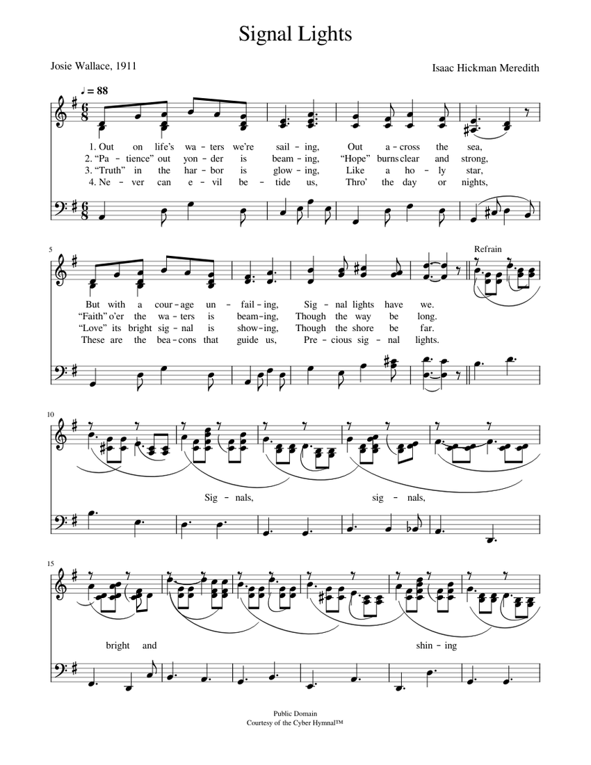 Signal lights - Isaac H. Meredith Sheet Music for Piano (Piano Duo ...