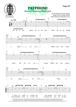 tab gitar payphone