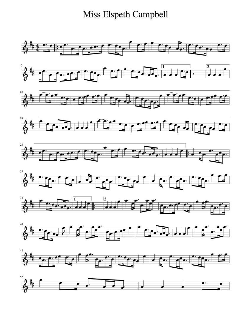 Miss Elspeth Campbell Sheet music for Piano (Solo) | Musescore.com