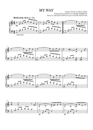 Play Official version of My way Sheet Music by Elvis Presley ...