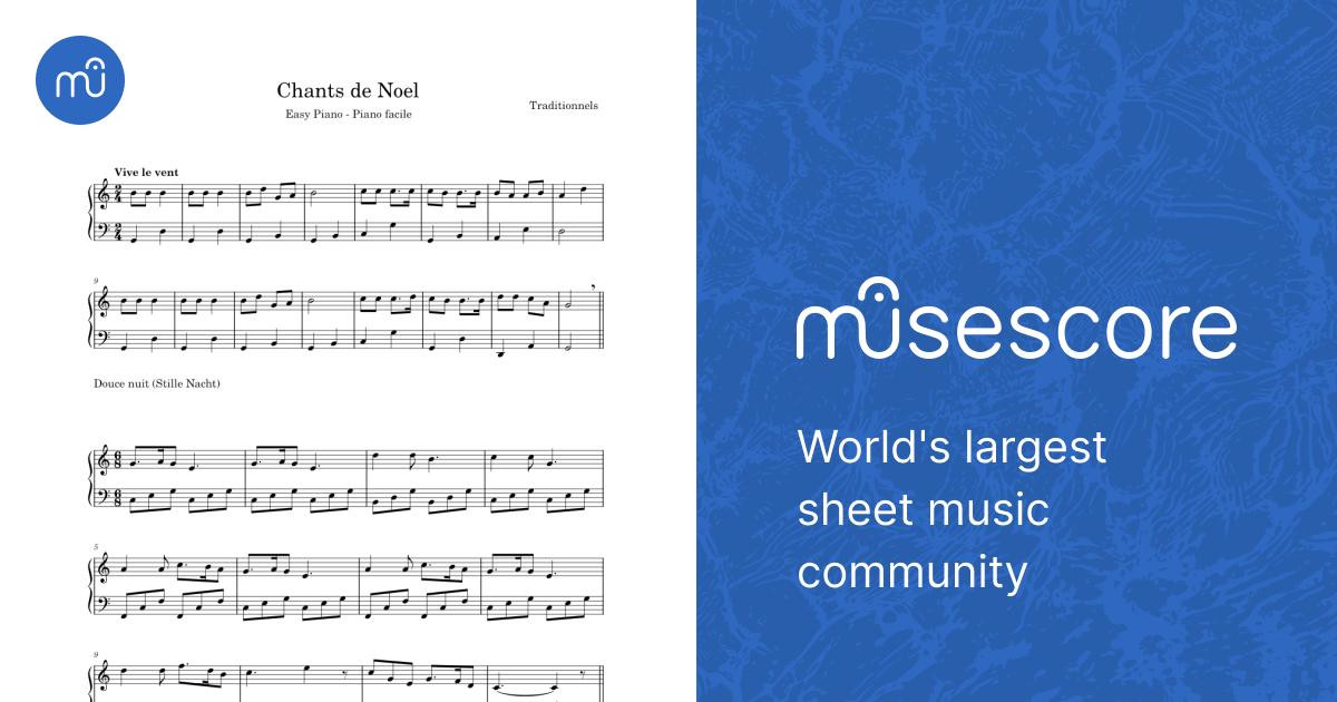 Chants de Noël Sheet music for Piano (Solo) Easy | Musescore.com