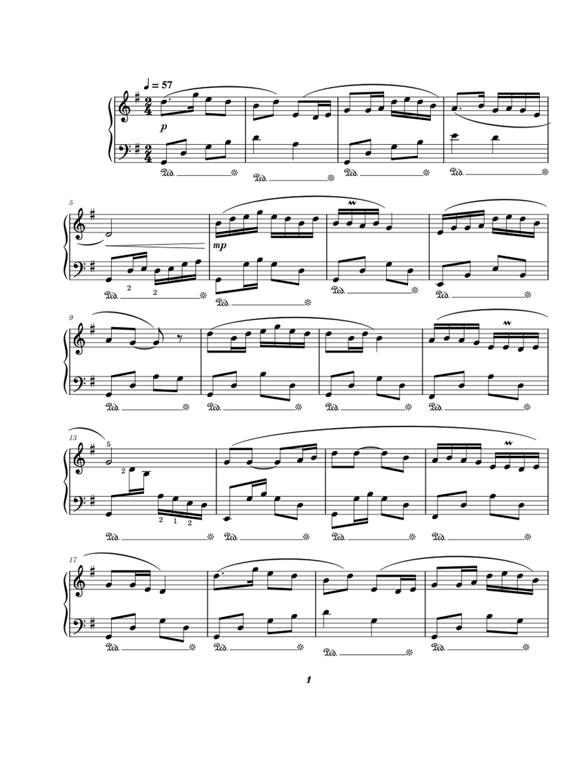 Liu Yang River - Chinese folk song Sheet Music for Piano (Solo) Easy ...