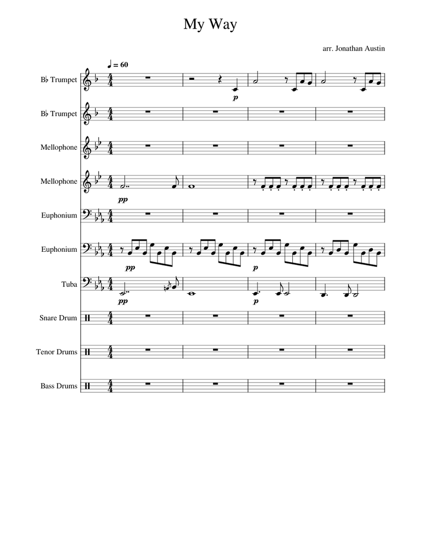 My Way DCI (Drumline Complete) Sheet Music for Euphonium, Tuba ...