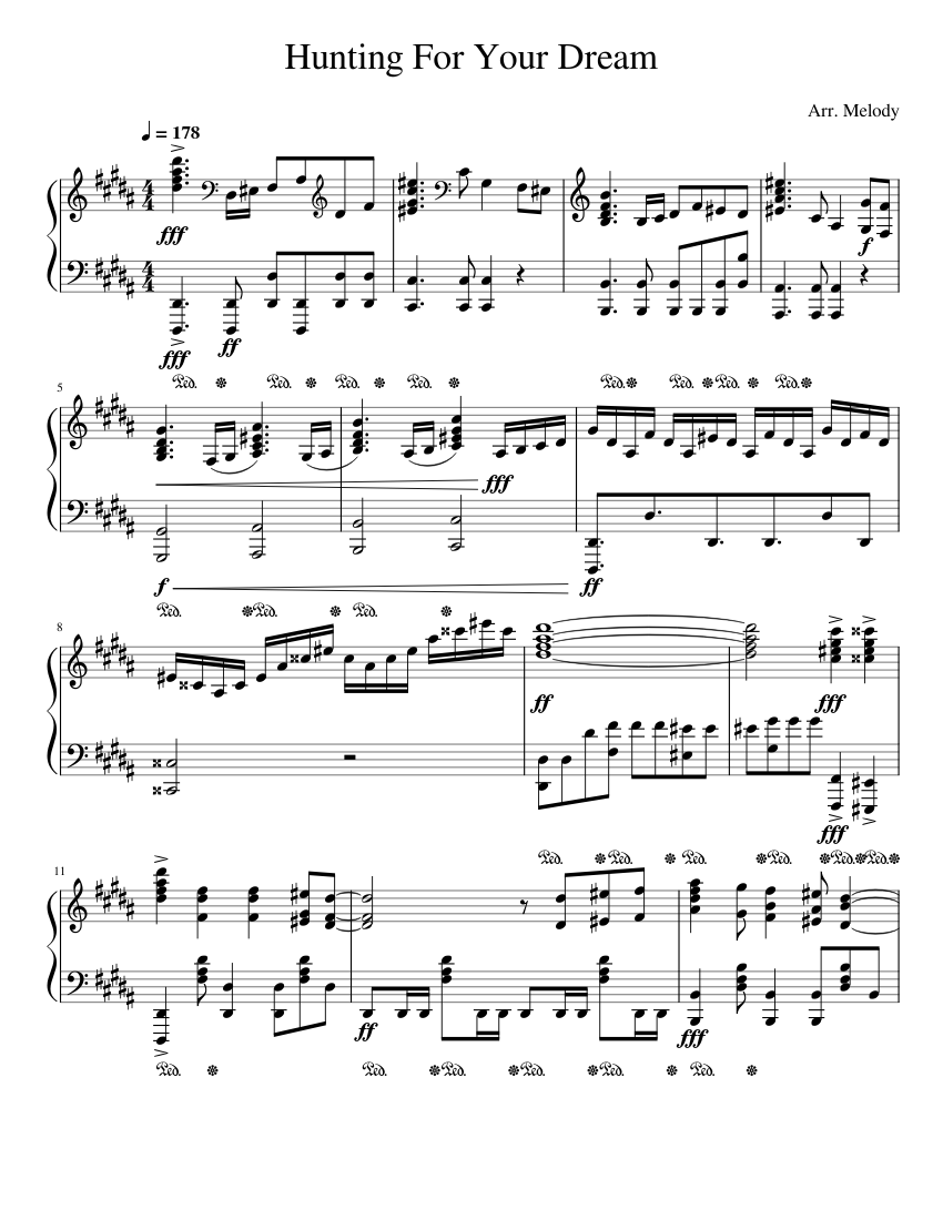 Hunting For Your Dream (Hunter x Hunter Ending 2) Sheet music for Piano ...