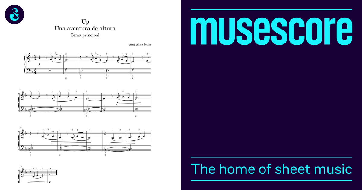 Up una aventura de altura Sheet Music for Piano (Solo) Easy | MuseScore.com