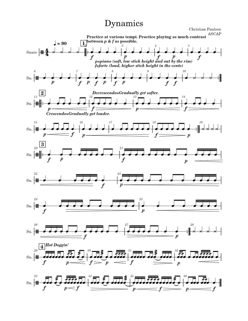 Dynamics By Christian Paulson - piano tutorial