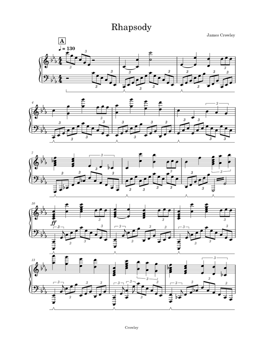 Rhapsody Sheet music for Piano (Solo) | Musescore.com