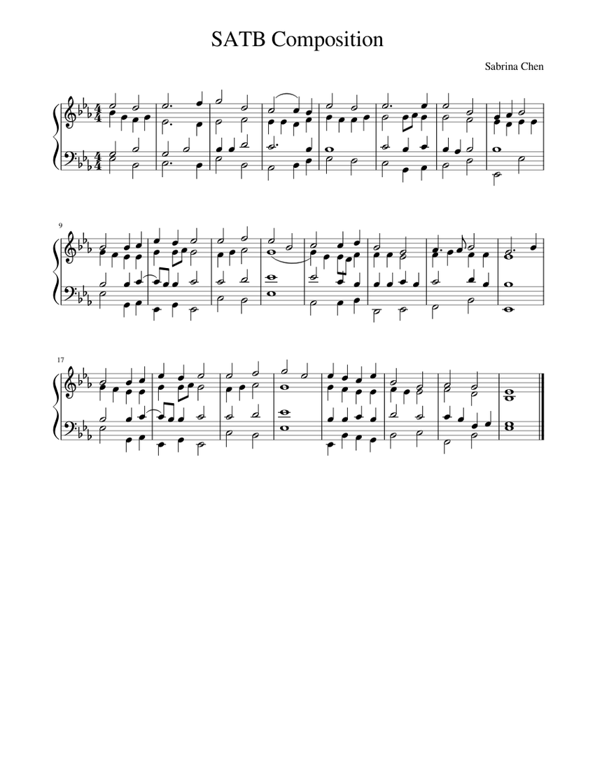 SATB Composition Sheet music for Piano (Solo) Easy | Musescore.com