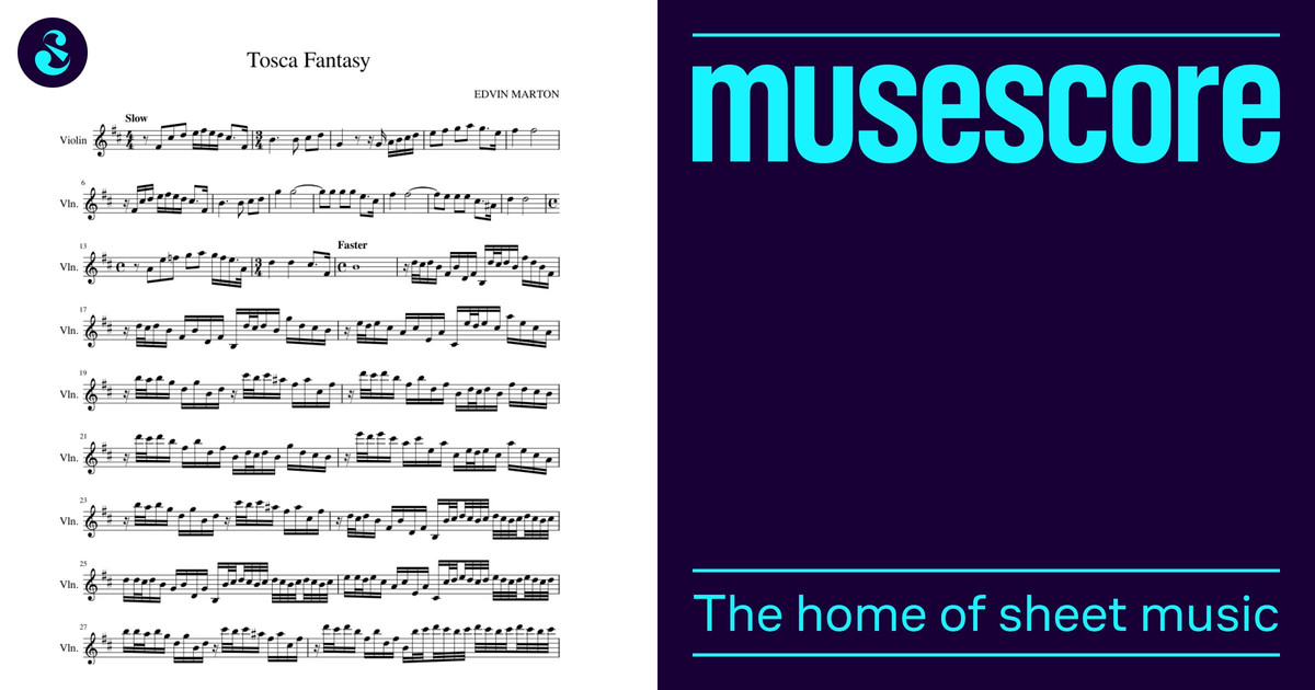 TOSCA FANTASY– Edvin Marton Sheet Music for Violin (Solo) | MuseScore.com