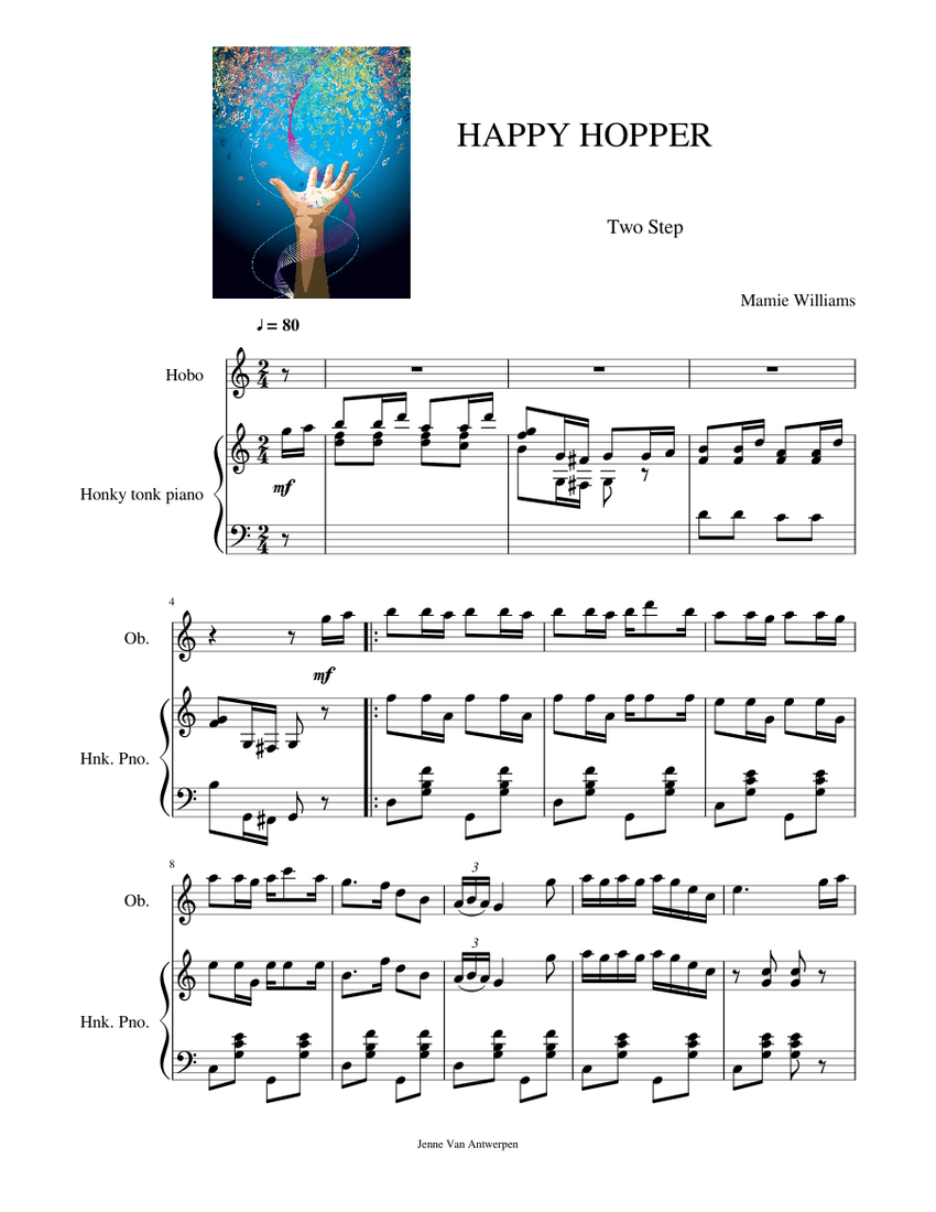HAPPY HOPPER Sheet music for Piano, Oboe (Solo) | Musescore.com