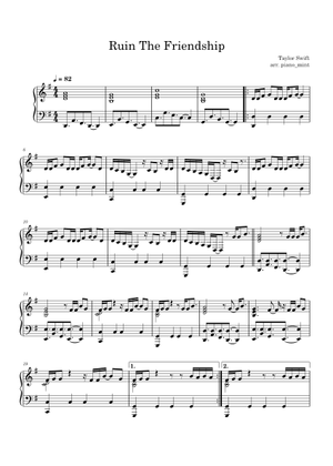 Play Official version of Ruin the Friendship Sheet Music by Taylor ...