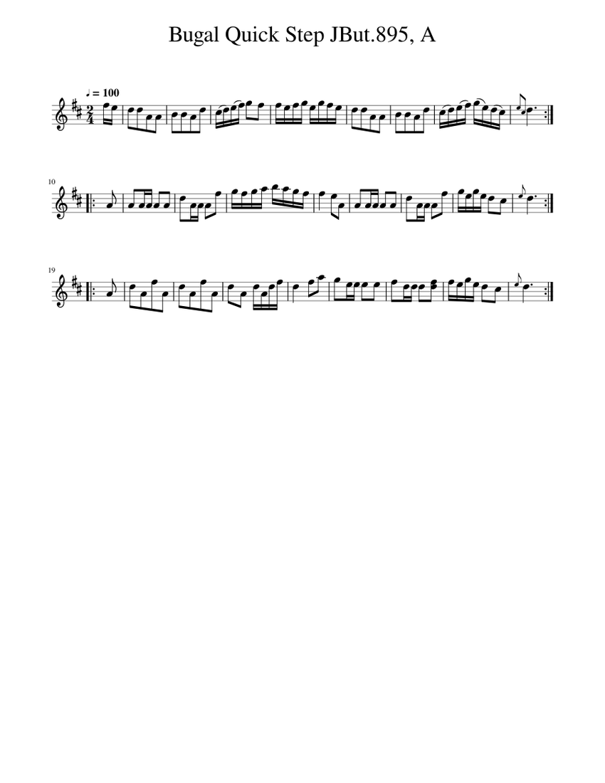 Bugal Quick Step JBut.895, A Sheet music for Piano (Solo) Easy ...