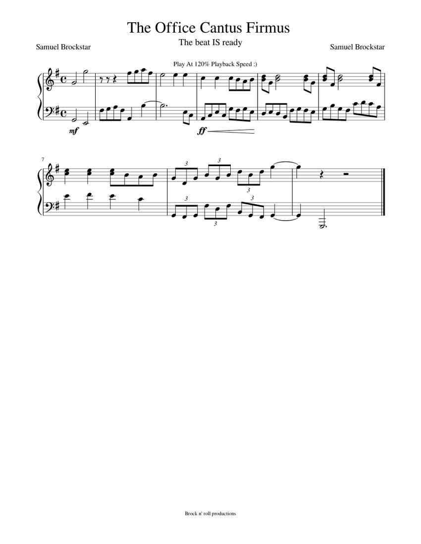 The Office Cantus Firmus Sheet music for Piano (Solo) Easy | Musescore.com
