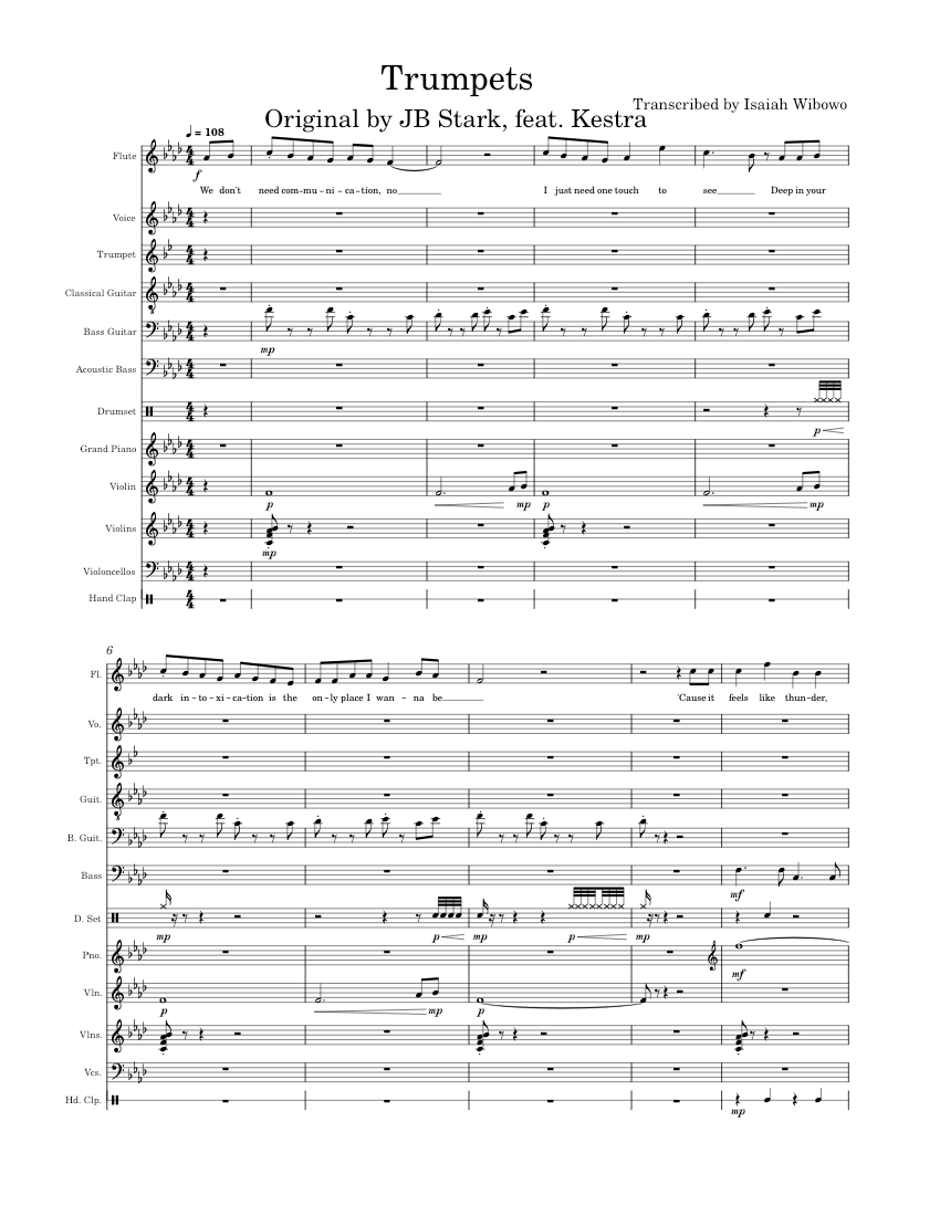 Trumpets - piano tutorial