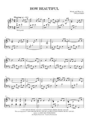Play Official version of How beautiful Sheet Music by Twila Paris for ...