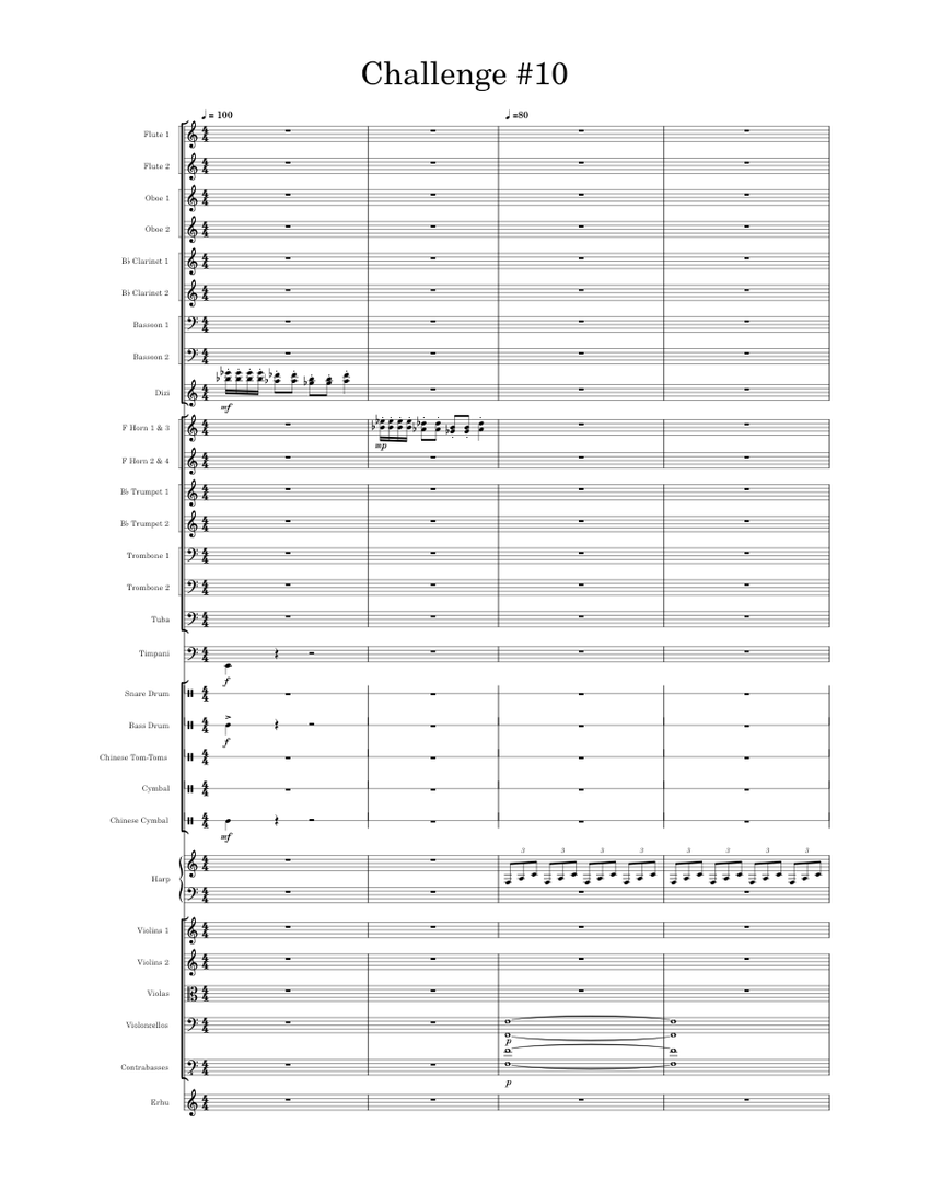 Legend of the Han - By Derek Zhu Sheet Music for Trombone, Tuba, Flute ...