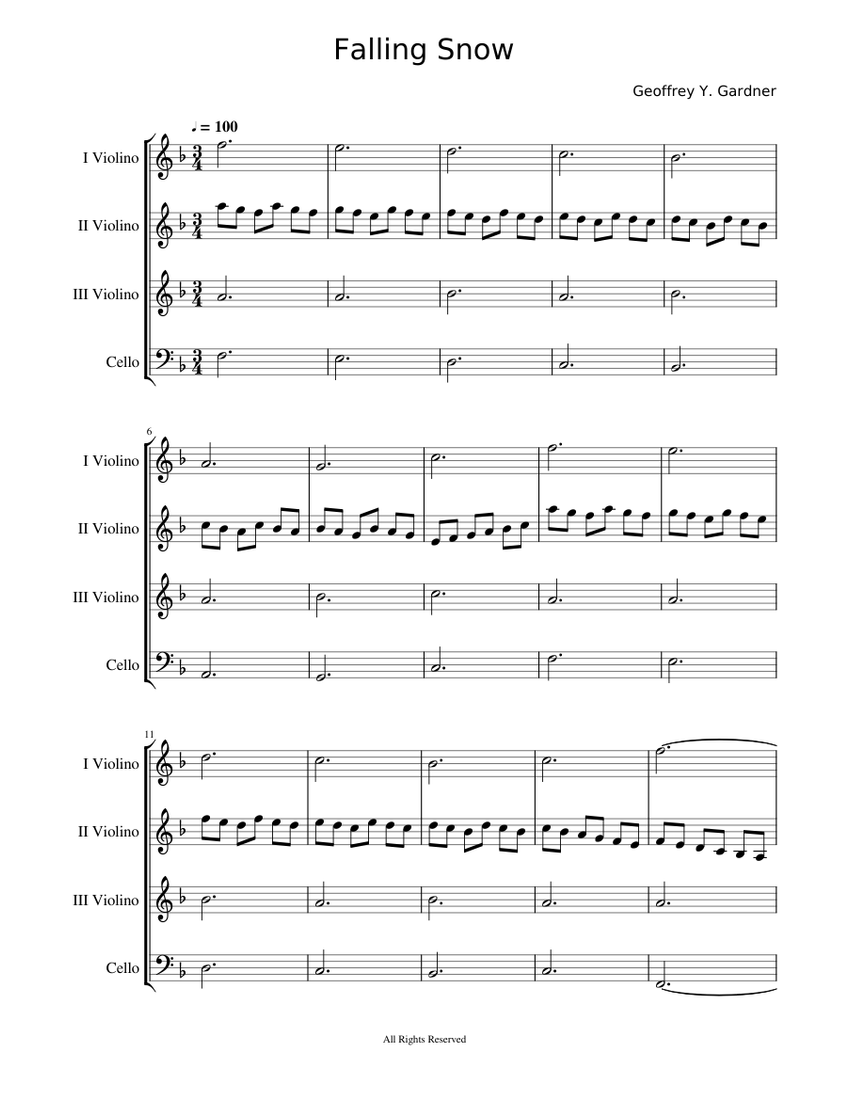 Falling Snow - piano tutorial