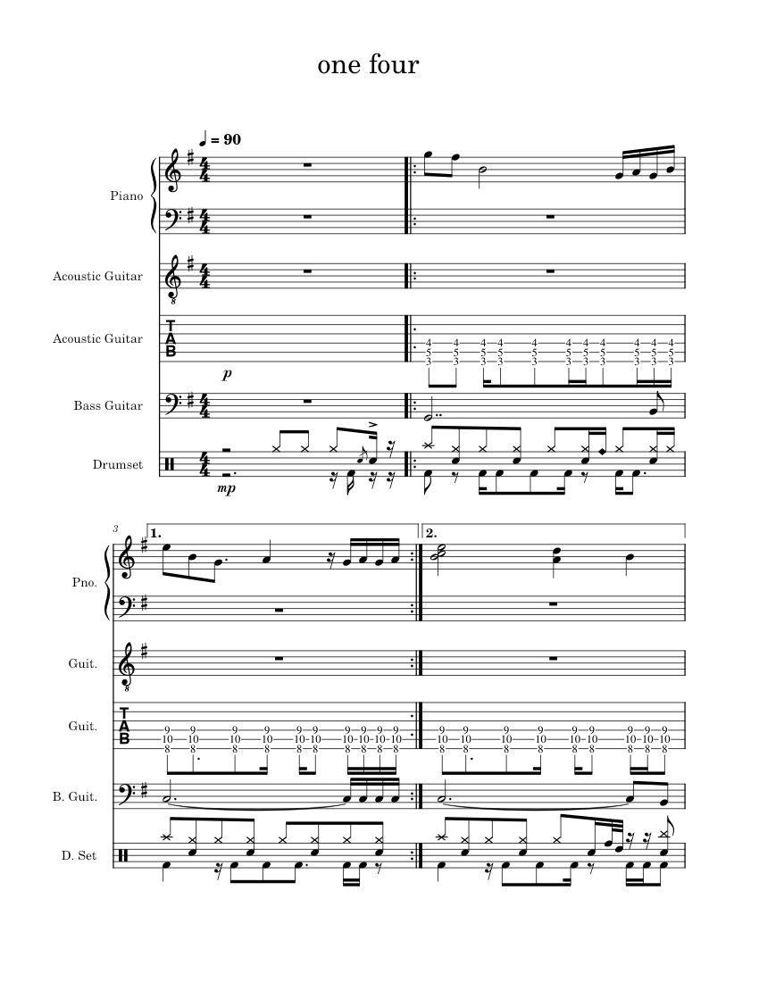 some music I came up with that is definitely not a rip off of every ...