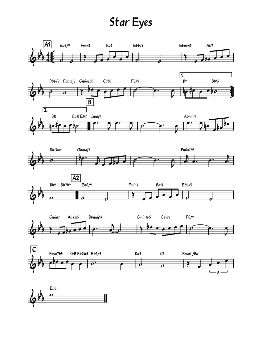 Star Eyes Sheet music for Piano (Solo) | Musescore.com