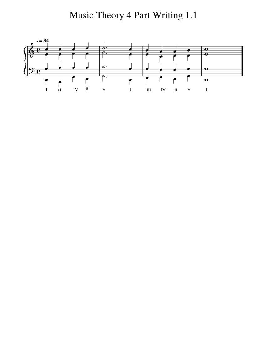 Music_Theory_4_Part_Writing_1.1 Sheet Music with Chords for Piano (Solo ...