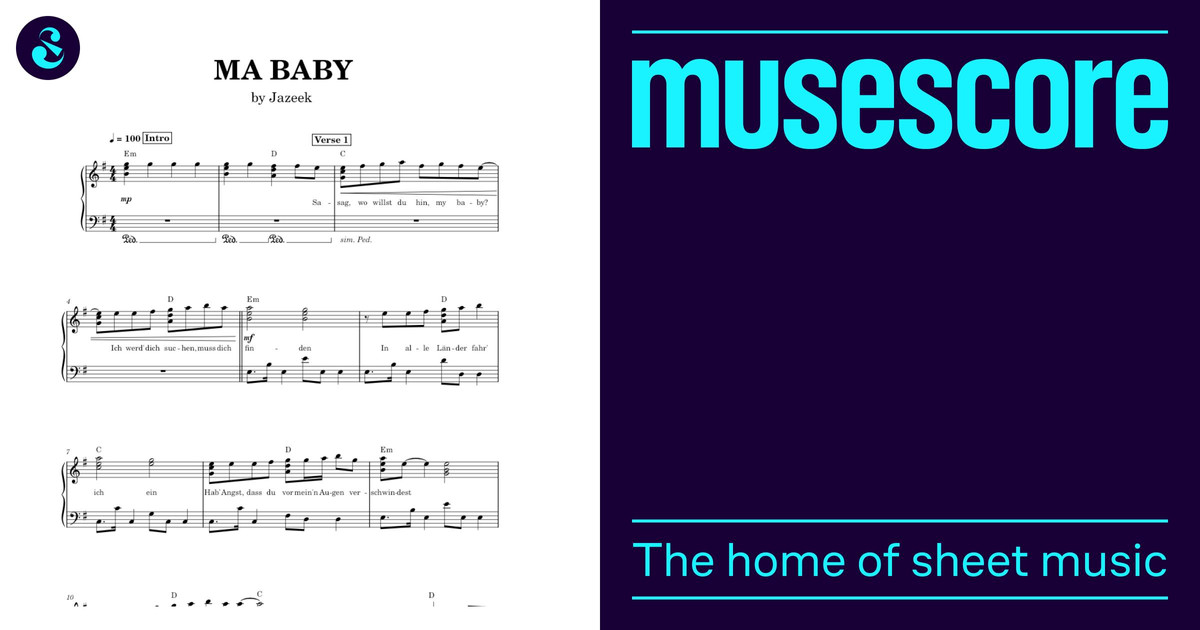 Ma Baby - Jazeek Sheet music for Piano (Solo) | Musescore.com