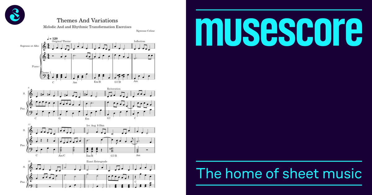 Final prject + Themes and Variations (Final) Sheet music for Piano ...