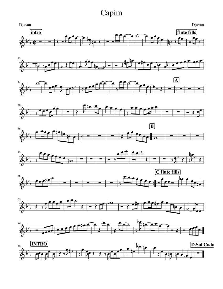 Capim Sheet music for Piano (Solo) Easy | Musescore.com