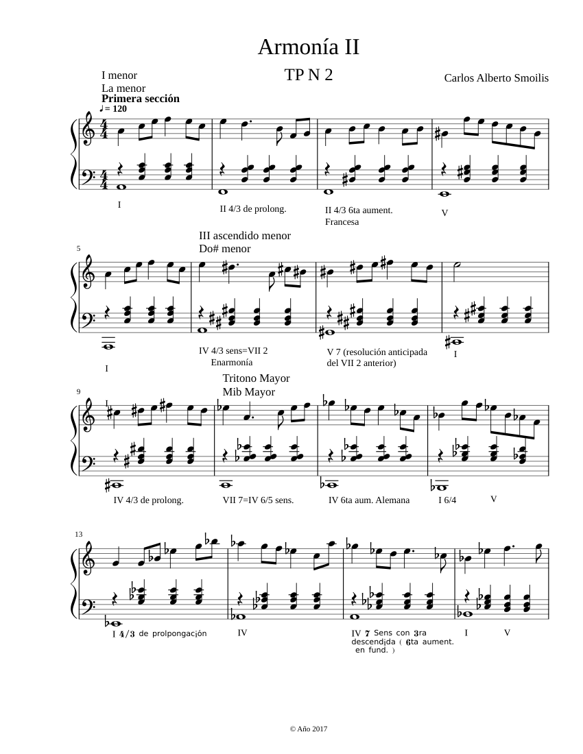 Armon a II TP N 2 por Carlos Sheet music for Piano (Solo) | Musescore.com