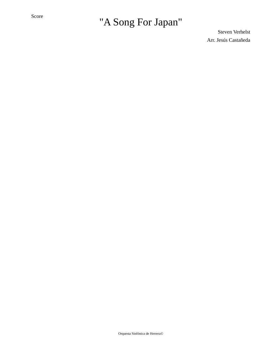 A Song For Japan Sheet music for Trombone, Tuba, Flute, Oboe & more ...