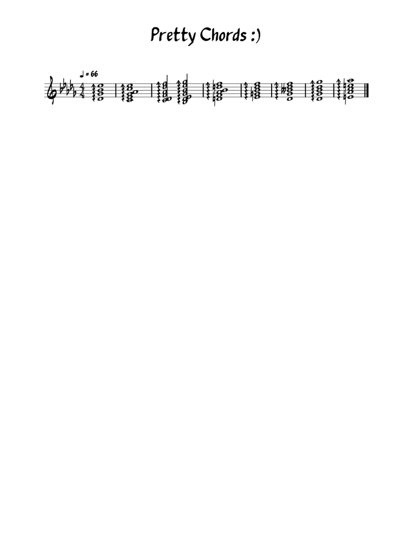 Pretty Chords :) Sheet Music for Piano (Solo) Easy | MuseScore.com