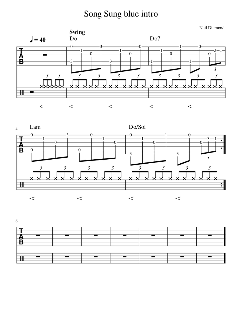 Song sung blue – Neil Diamond - piano tutorial