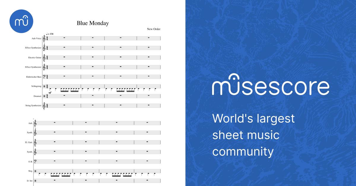 Blue monday – New Order Sheet Music for Vocals, Guitar, Bass guitar ...