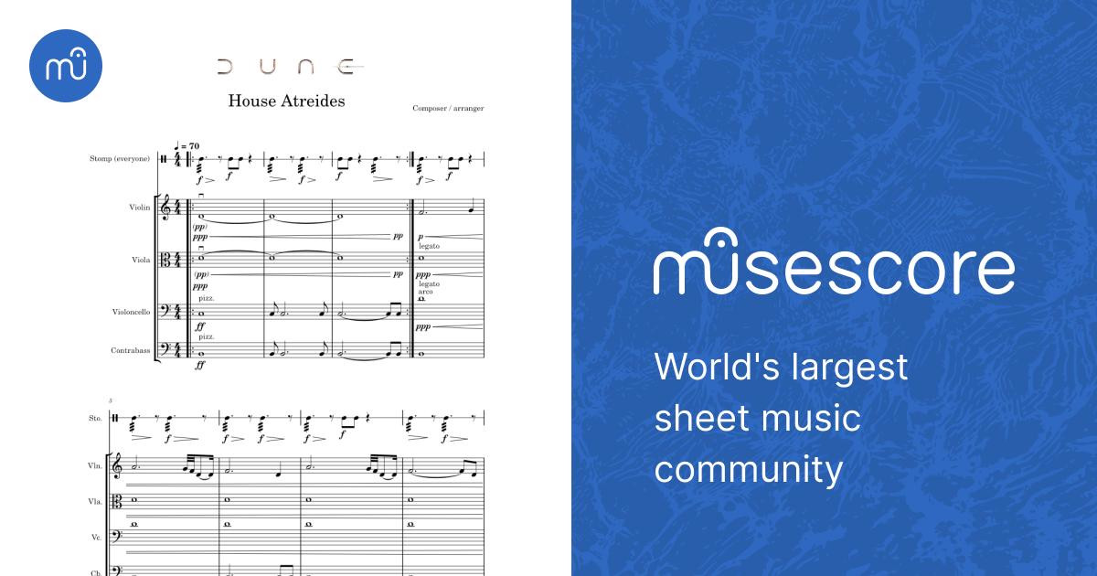 House Atreides – Hans Zimmer - DUNE Sheet music for Violin, Viola ...