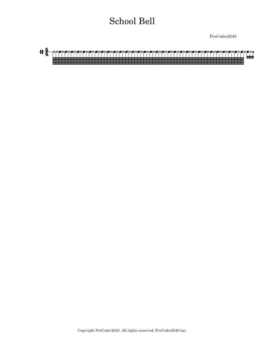 School Bell Sheet music for Triangle (Solo) | Musescore.com