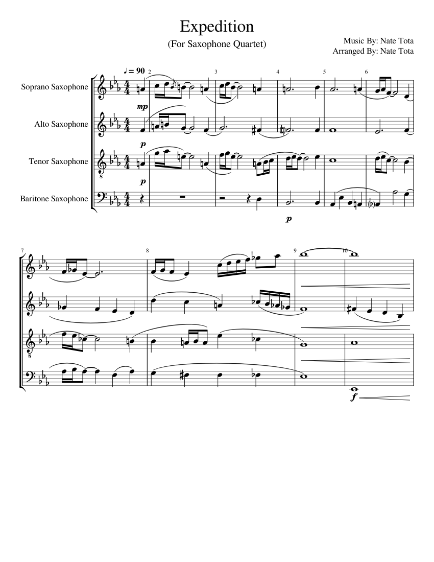Expedition (V2) Sheet music for Saxophone alto, Saxophone tenor ...