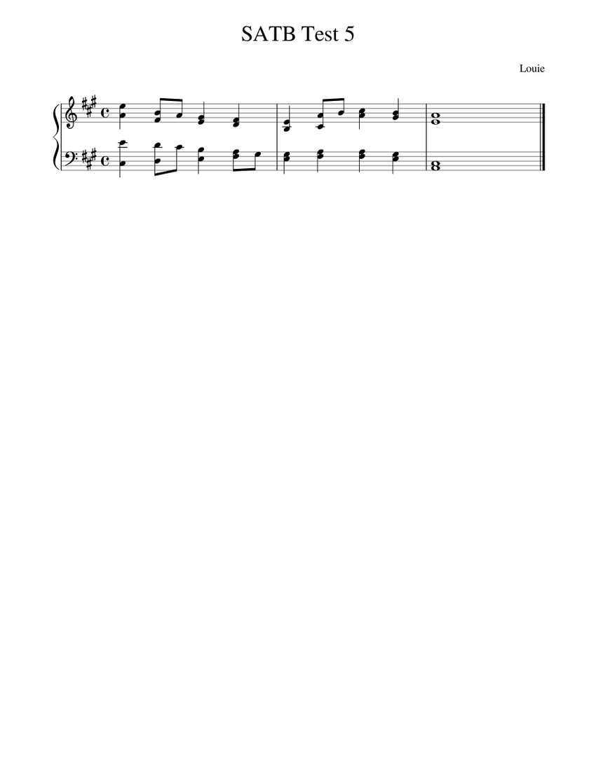 SATB Test 5 Sheet music for Piano (Solo) | Musescore.com