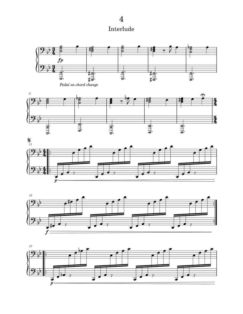 4. Interlude - Marnix van Rijswijk Sheet music for Piano (Solo) | Musescore.com